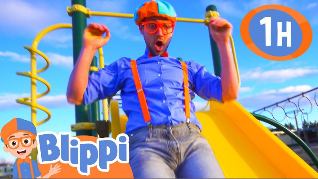 blippi visits an outdoor playground - Youtube Kids