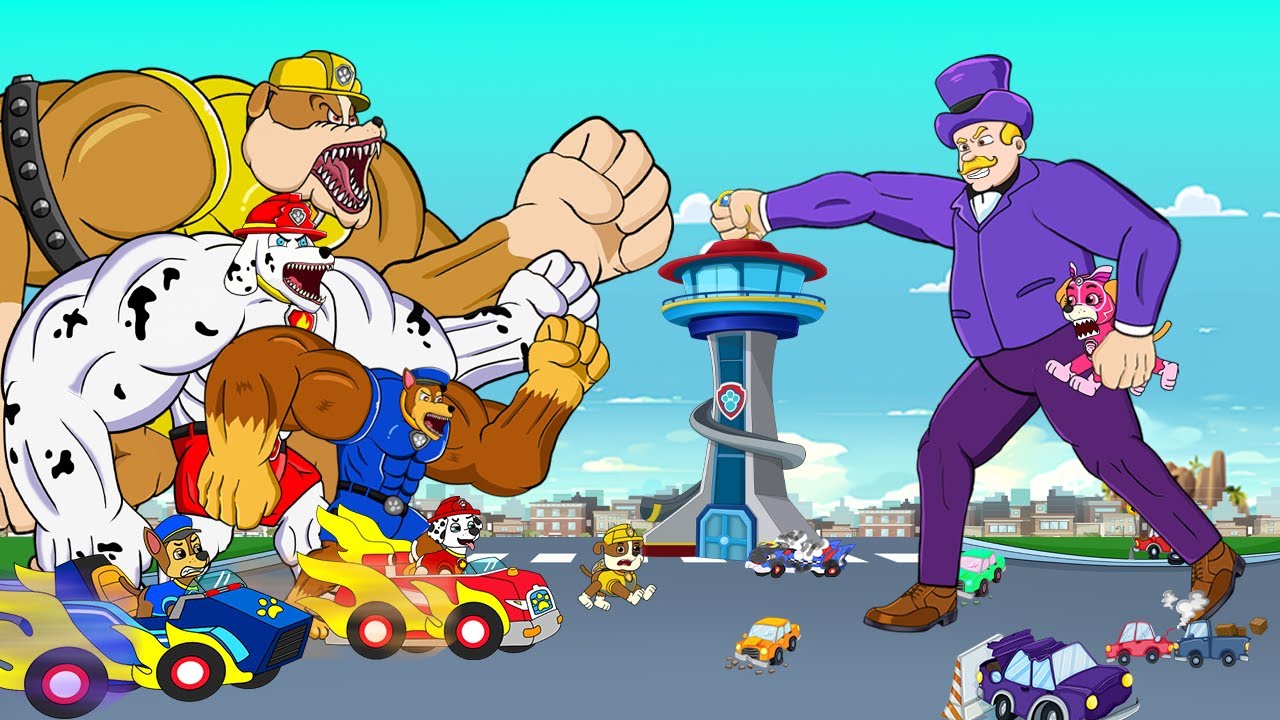 PAW Patrol Pups vs. Mayor Humdinger! - Youtube Kids