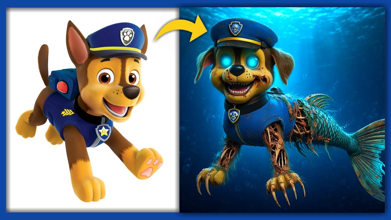 Paw Patrol as mermaid zombie - Youtube Kids