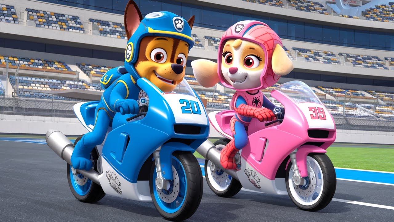 Spider-Man Skye Pink Joins the Race with Chase - Youtube Kids