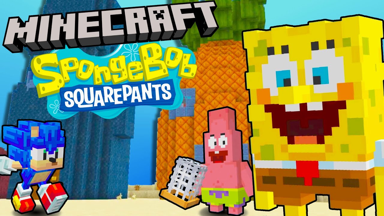 sonic and friends build spongebobs world in minecraft - Youtube Kids