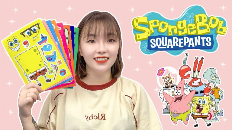 How To Decorate SpongeBob Sticker Book - Youtube Kids