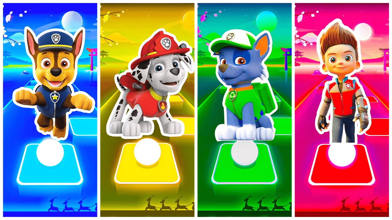 Team Ryder Chase 🆚 Marshall 🆚Rocky 🆚 Ryder - Youtube Kids
