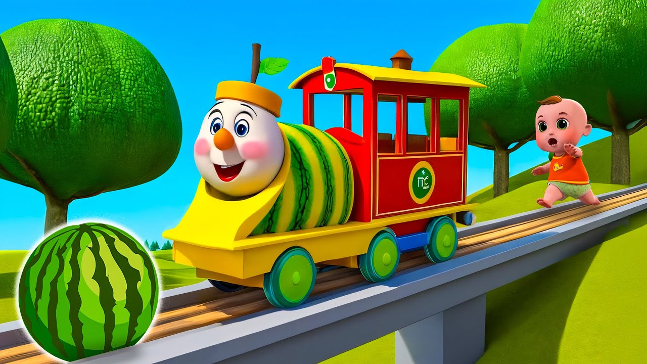 wheels on the watermelon train song new compilation - Youtube Kids