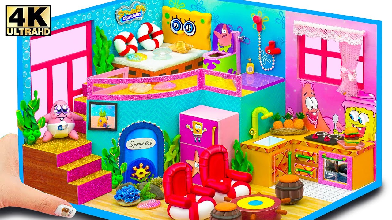 build adorable spongebob house from cardboard - Youtube Kids