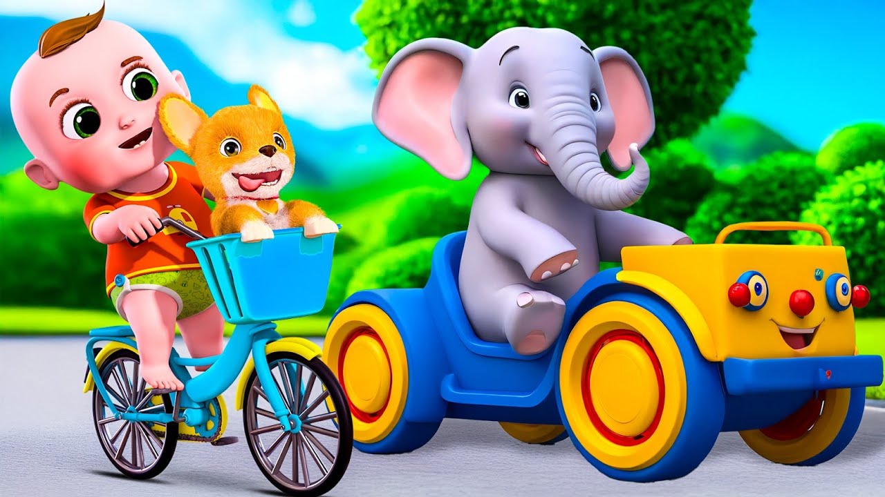 wheels on the elephant song new compilation - Youtube Kids