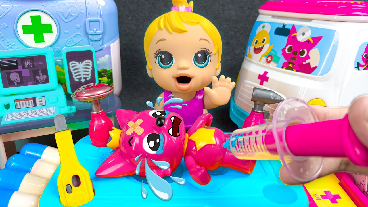 Baby Shark Ambulance Playset ASMR - Youtube Kids