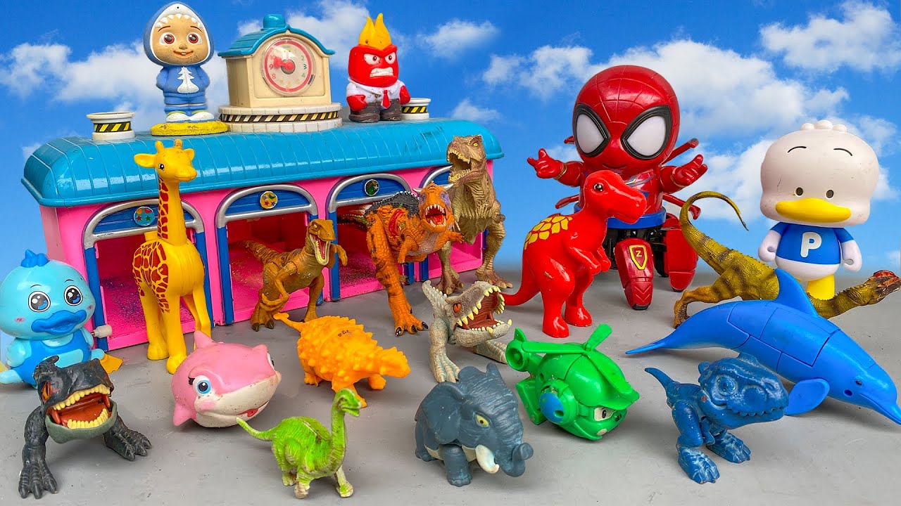 Jurassic World Unboxing Colorful Dinosaur toys Parasaurolophus Rex Blue ...