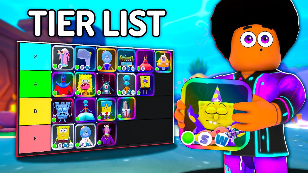 THE BEST TIER LIST SpongeBob Tower Defense - Youtube Kids