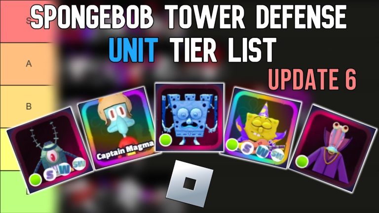 SpongeBob Tower Defense Unit Tier List - Update 6 - Youtube Kids