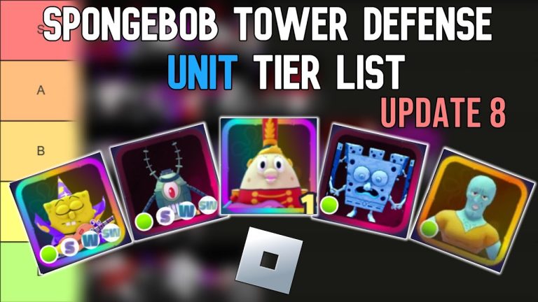 SpongeBob Tower Defense Tier List - Update 8 - Youtube Kids