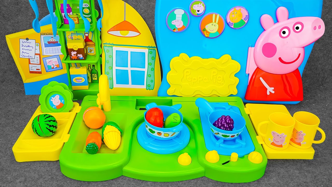 95 Minutes Satisfying with Unboxing Cute Peppa Pig Kitchen Playset Toys ...