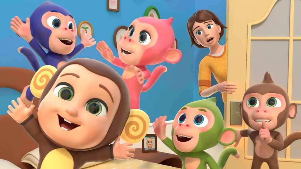 Five little monkeys jumping on the bed - Youtube Kids