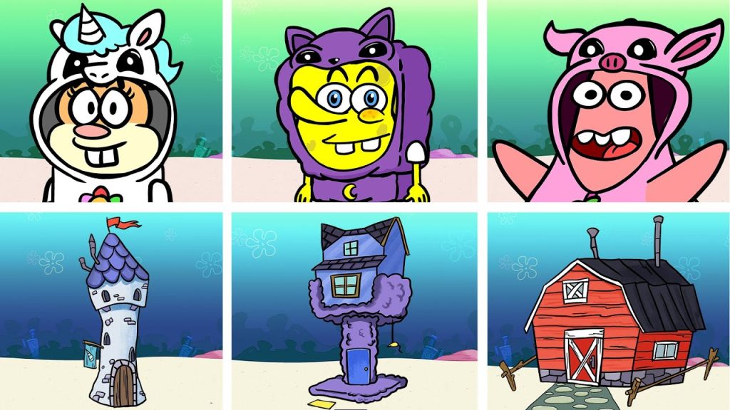 SpongeBob' Team vs ITALIAN BRAINROT HOUSE! - Youtube Kids