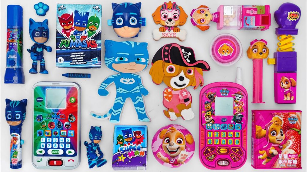 Paw Patrol Skye & PJ Masks Candy Toys Collection ASMR - Youtube Kids
