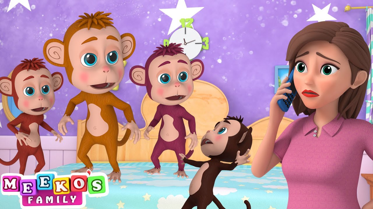 five little monkeys meeko's family - Youtube Kids